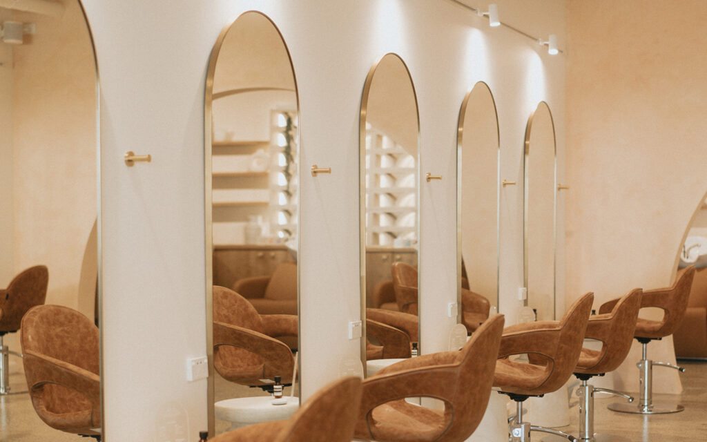 San Remo Arch Salon Mirror Brass - Comfortel