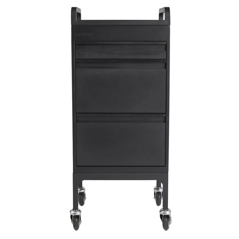 Studio 3 Drawer Trolley II Black | Comfortel