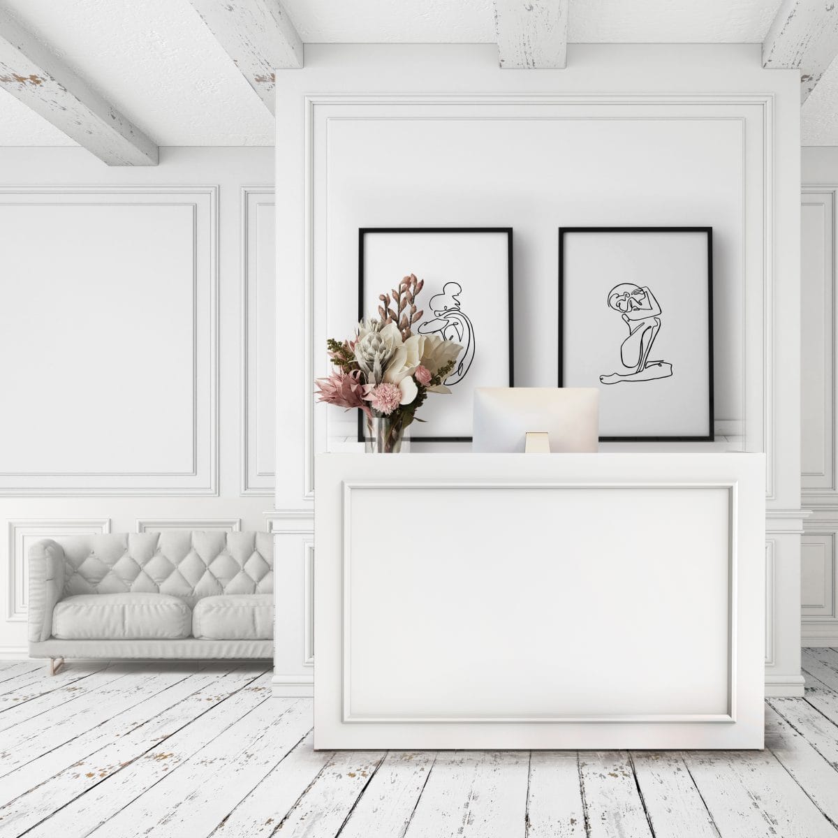 Taylor Reception Desk White | Comfortel