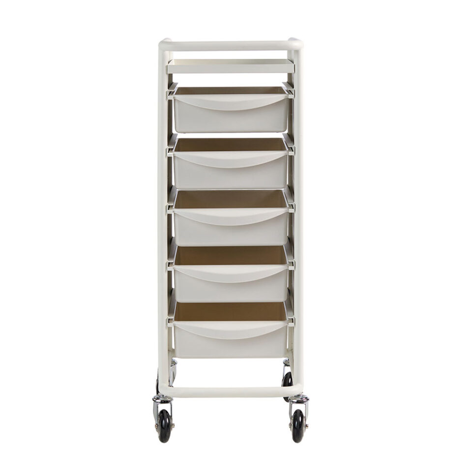 Workshop Deluxe 5 Tier Trolley II White | Comfortel