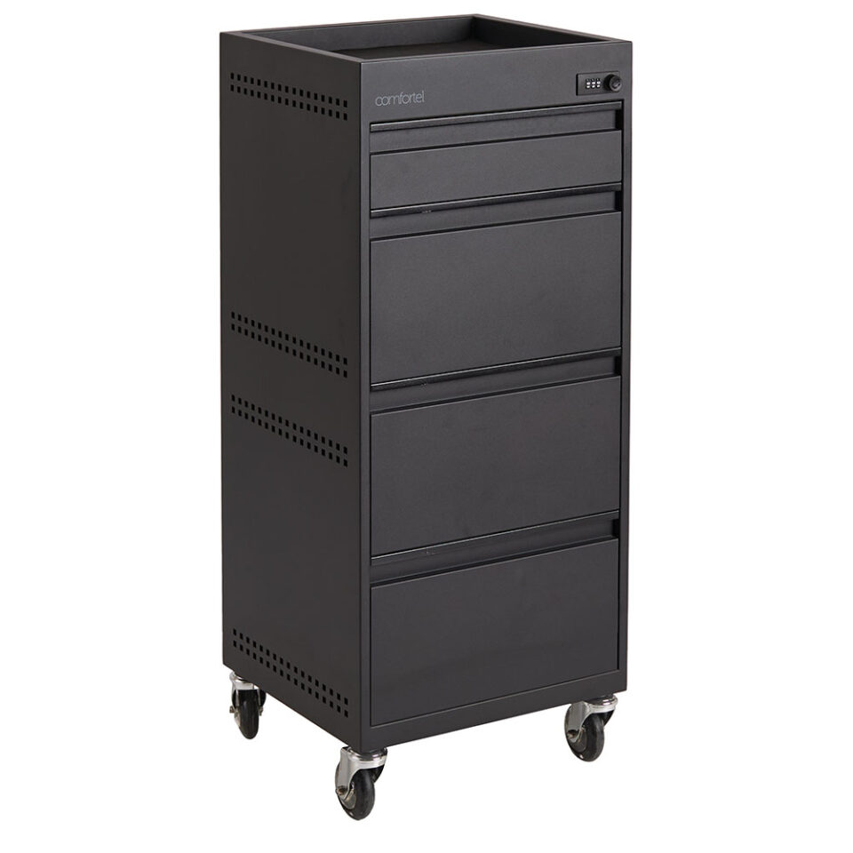 Studio Lockable 4 Drawer Salon Trolley & Storage | Comfortel