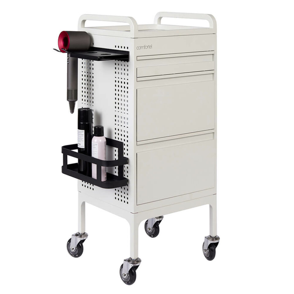 Studio 3 Drawer Trolley - White | Comfortel
