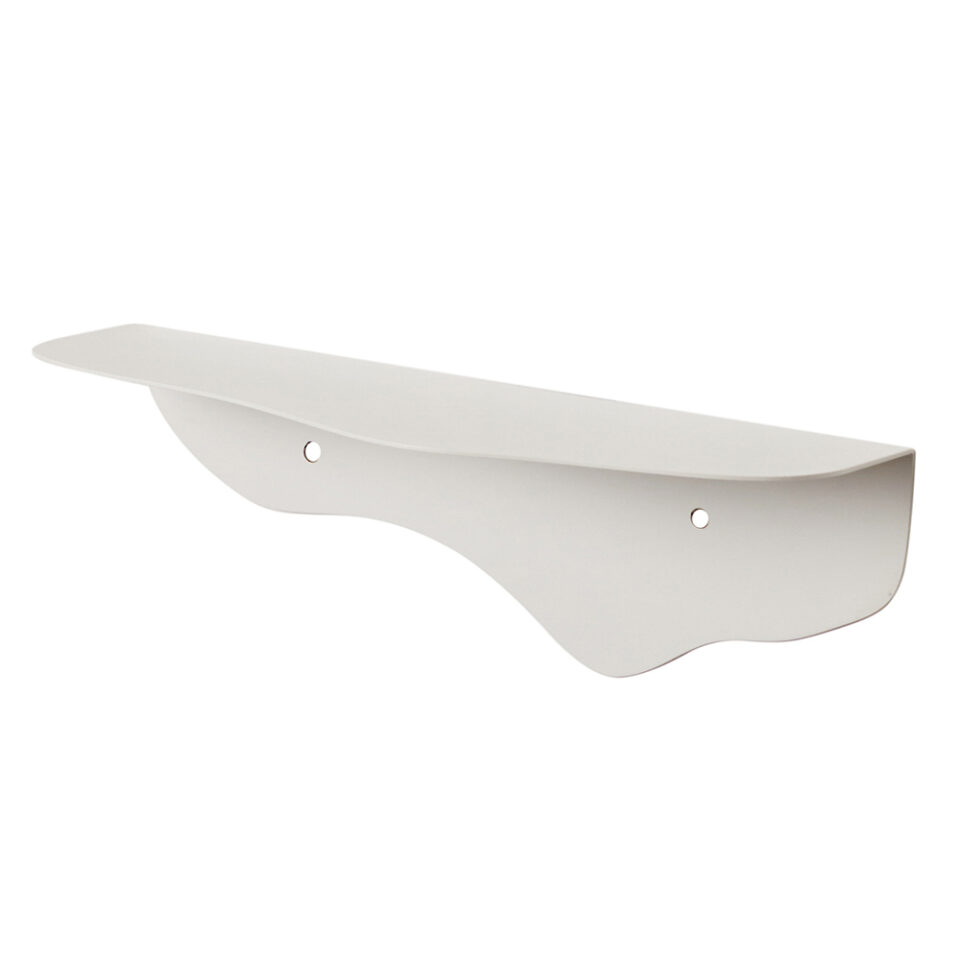 Metal Wavy Shelf - White (Small) | Comfortel