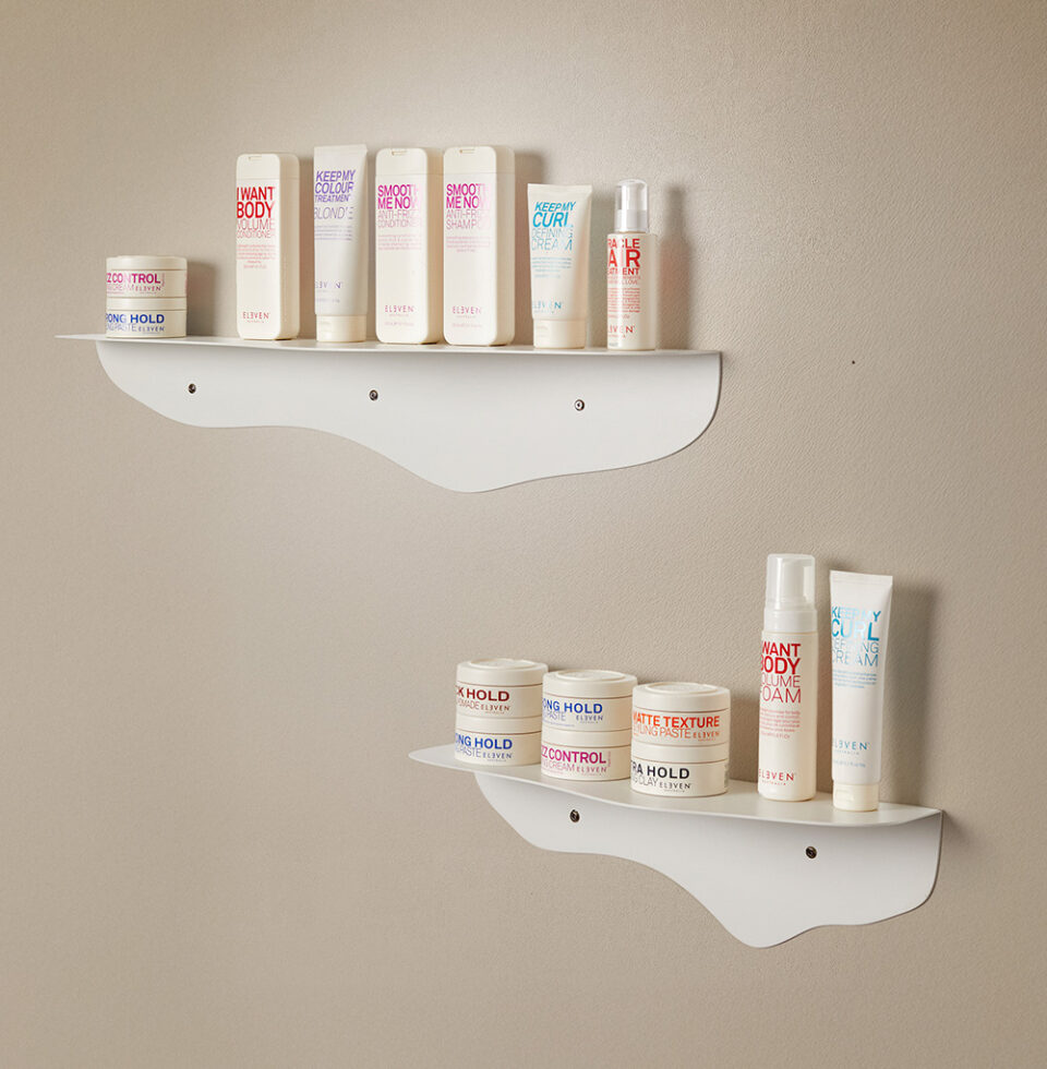 Metal Wavy Shelf - White (Small) | Comfortel