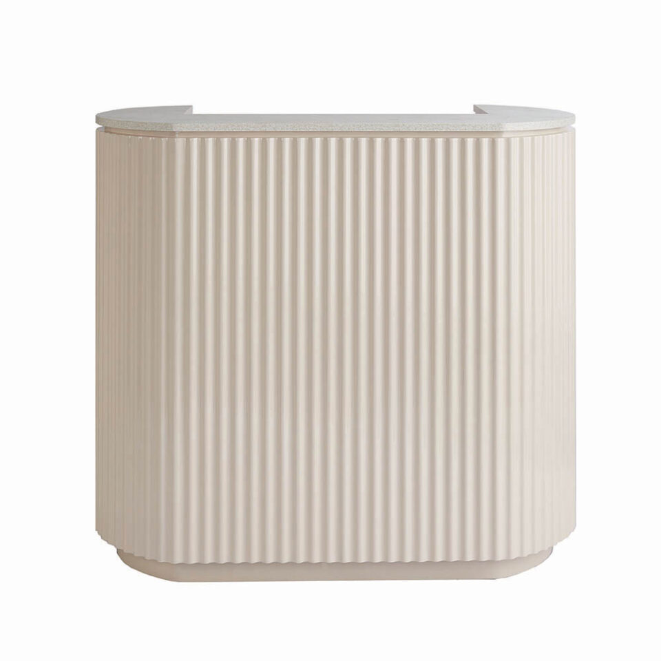 Martini II Reception Desk Cream Pink | Comfortel