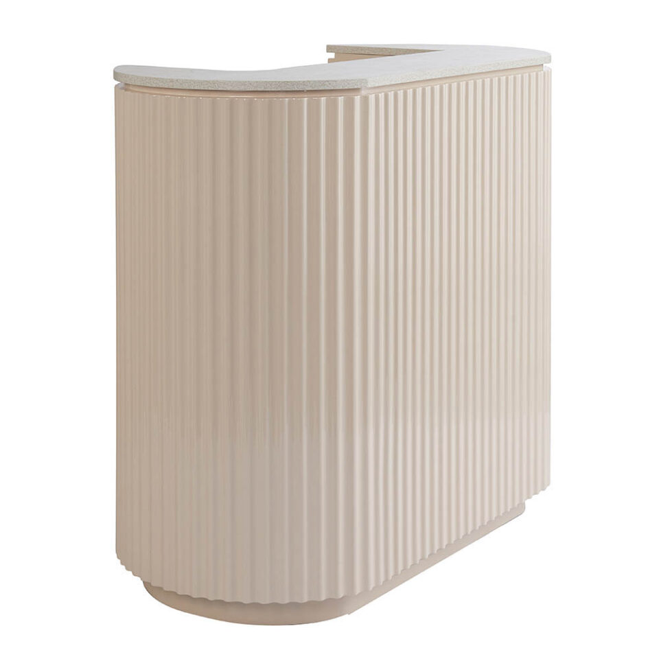Martini II Reception Desk Cream Pink | Comfortel
