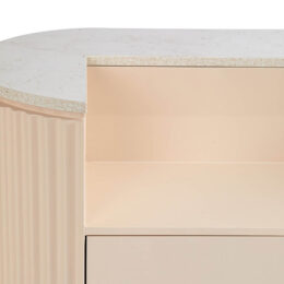 Martini II Reception Desk Cream Pink | Comfortel