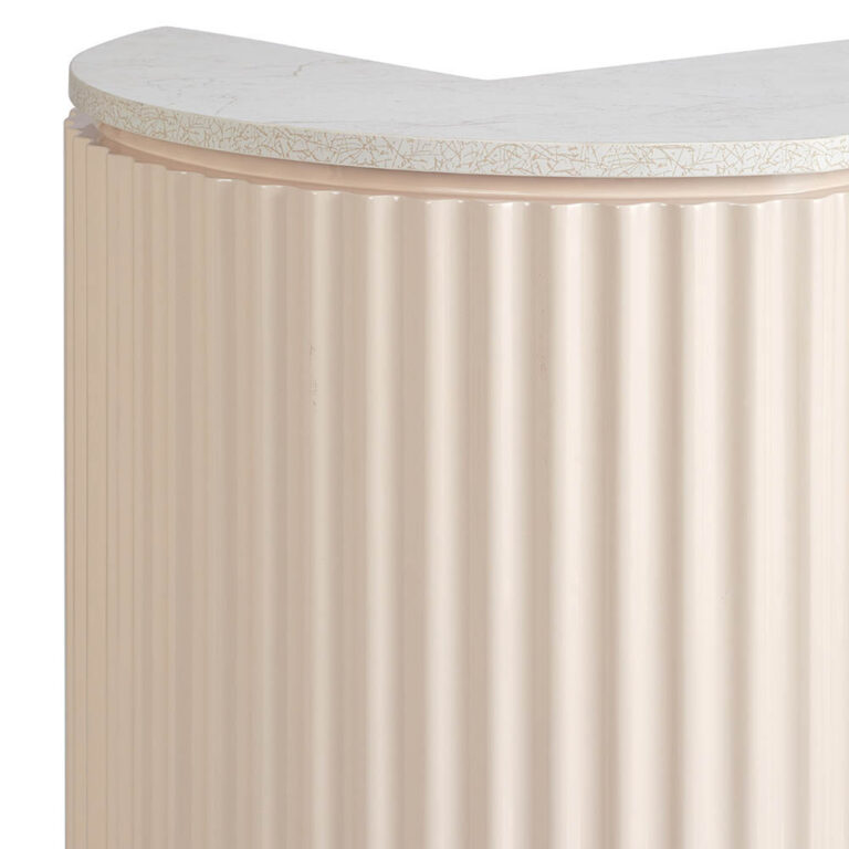 Martini II Reception Desk Cream Pink | Comfortel