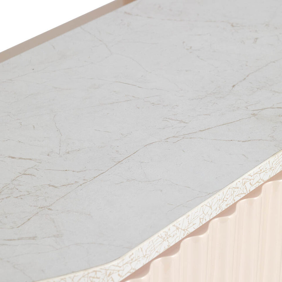 Martini II Reception Desk Cream Pink | Comfortel