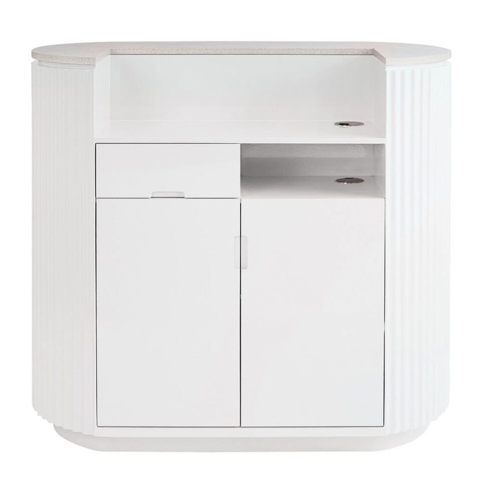 Martini II Reception Desk White | Comfortel