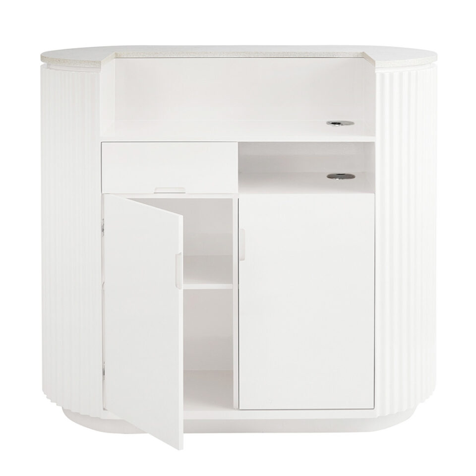 Martini II Reception Desk White | Comfortel
