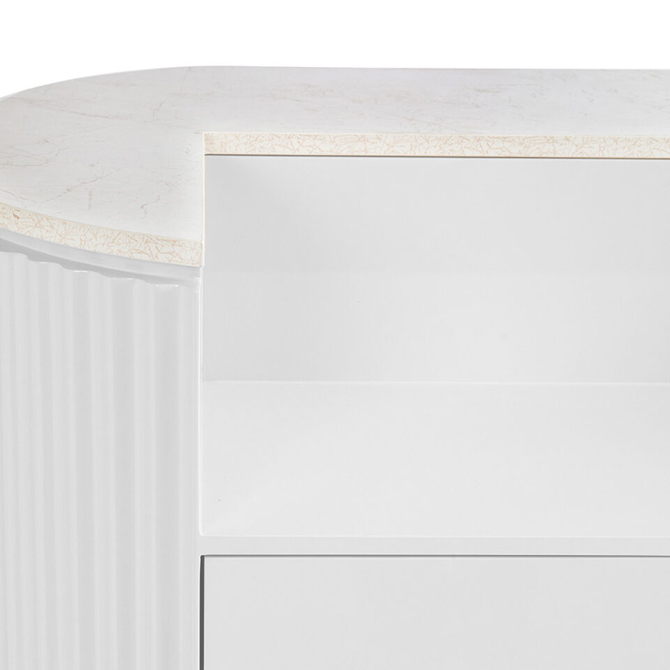 Martini II Reception Desk White | Comfortel