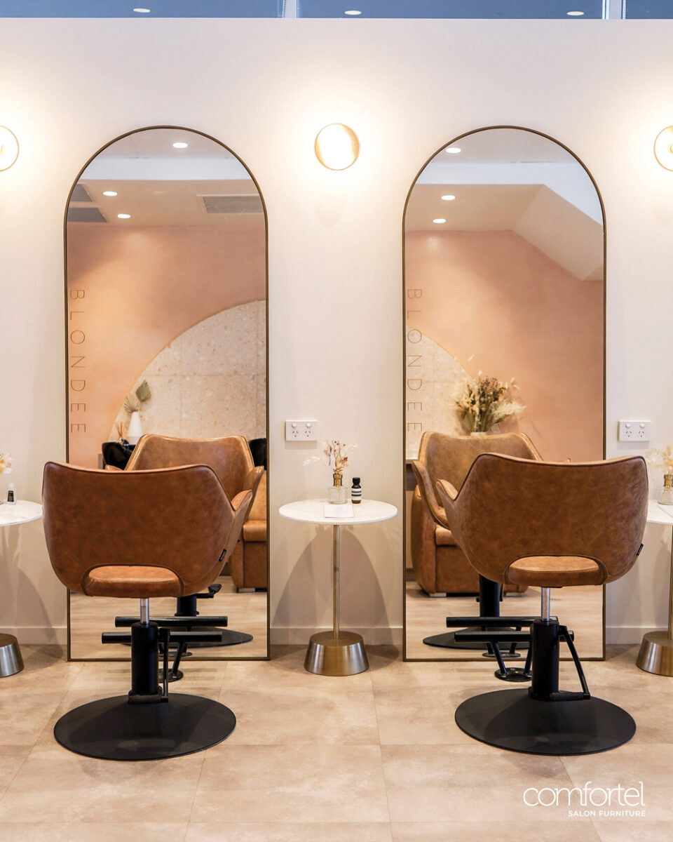 Salon Interior Design Inspo | Refined Boho Salon Furniture - Comfortel