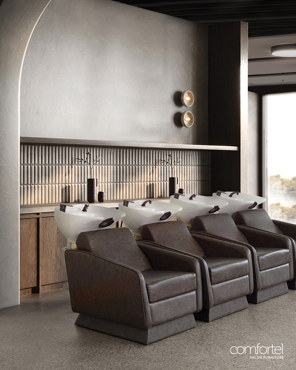 Cool & Grounded | Textures | Salon Interior Design Inspiration by Comfortel