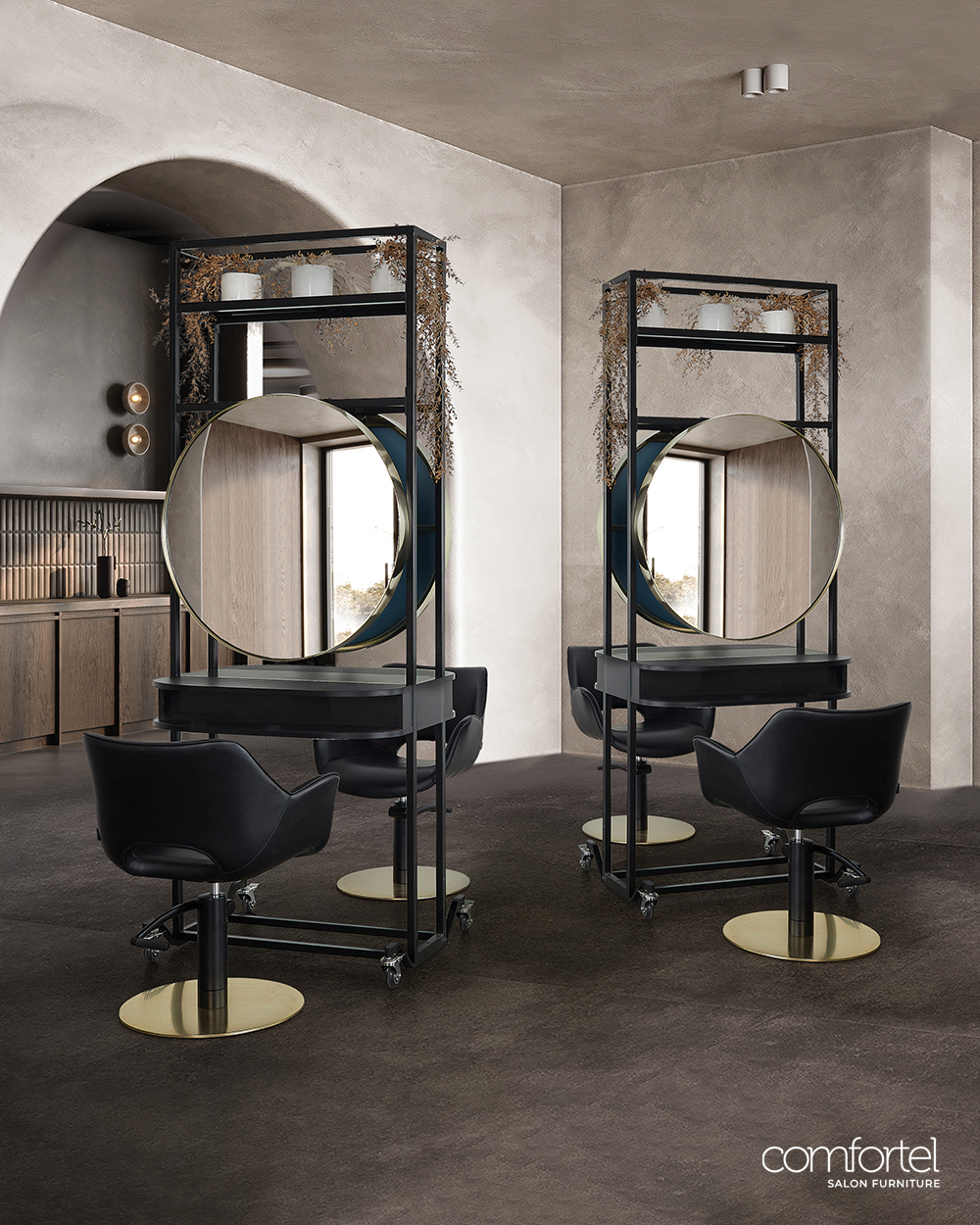 Cool & Grounded | Textures | Salon Interior Design Inspiration by Comfortel